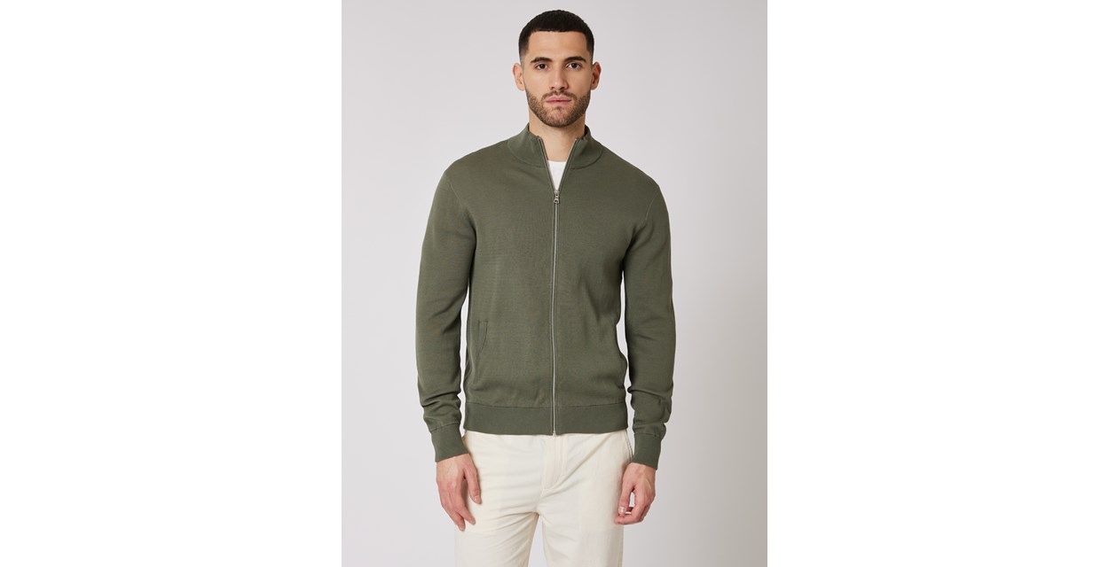 Jared zip cardigan Beetle | DECADES