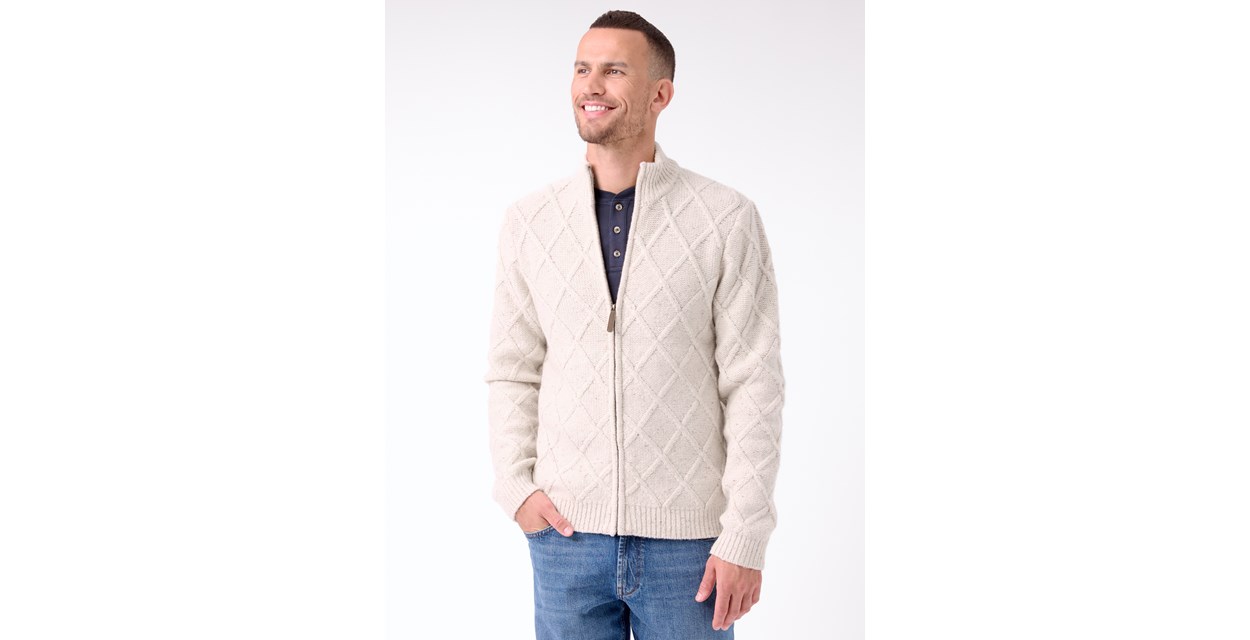 Kian zip cardigan Fields of Rye | DECADES